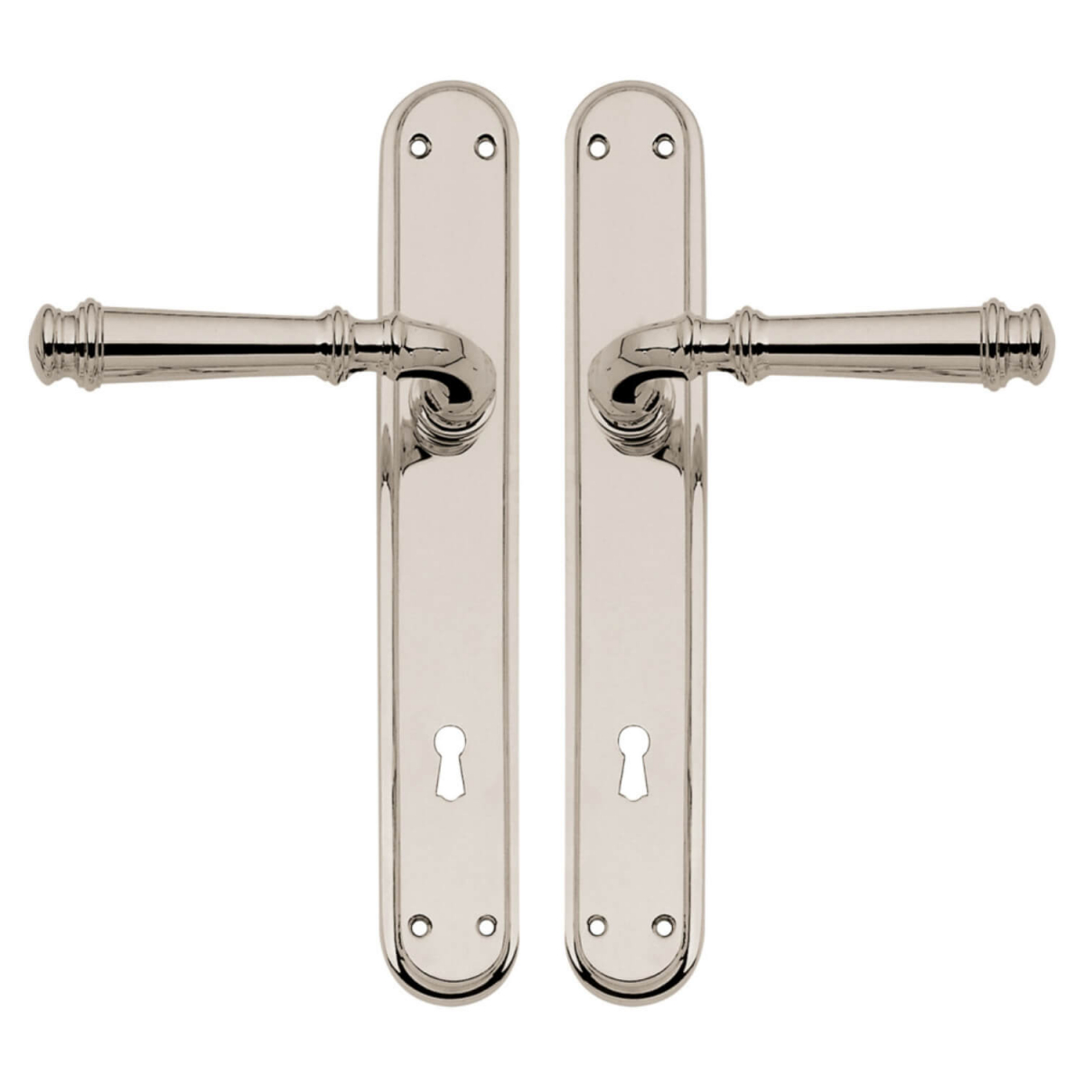 Door handle on backplate - Nickel plated - Interior - XX Century ...