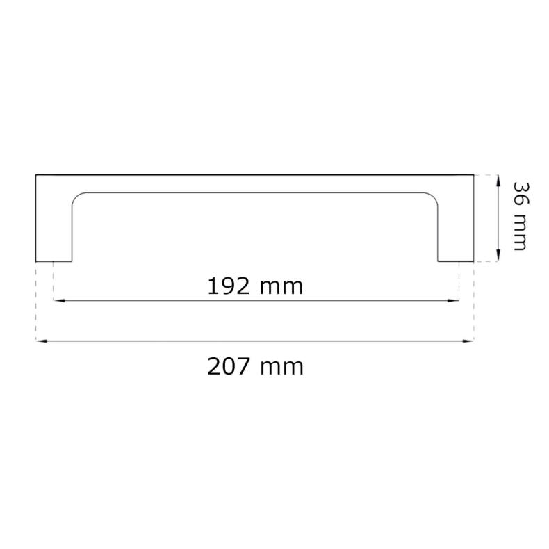 Habo Selection Møbelgreb - Messing - Model TS1 - cc192 mm - Møbelgreb ...