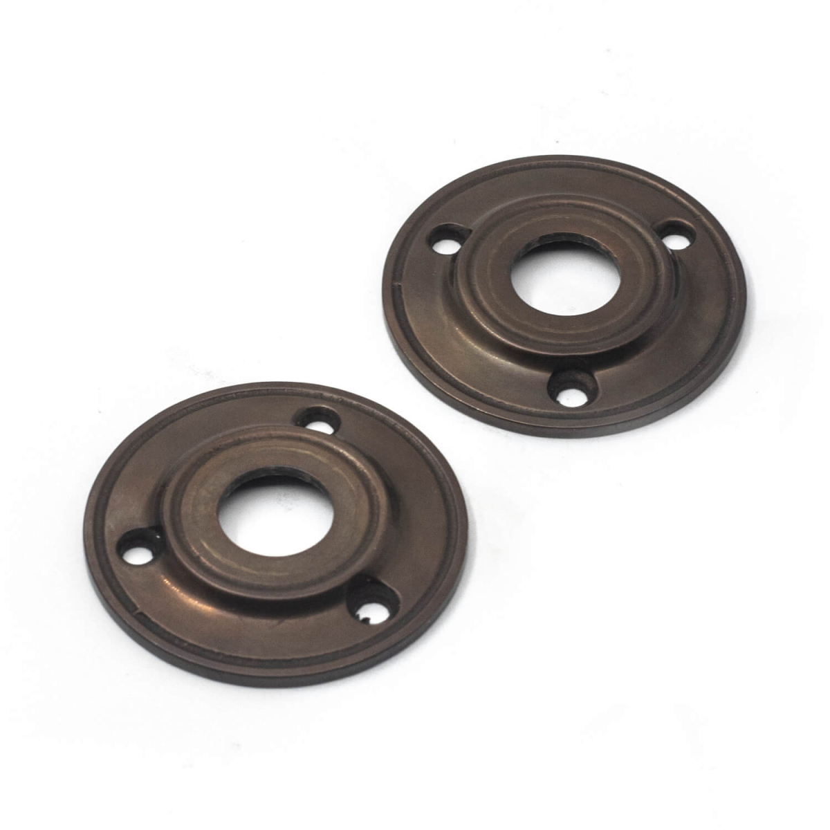 Rosettes - Browned brass - Wood screws - For old doors - Model 2080 ...