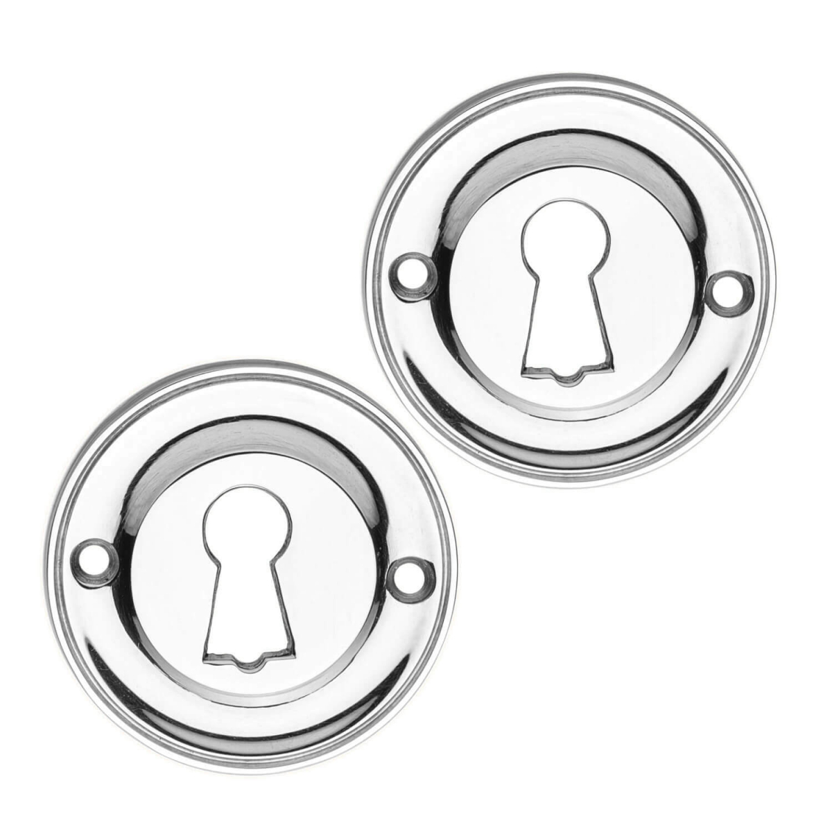 Escutcheon (set) Chrome - Wood Screws - cc38 mm - Escutcheon - Chrome ...