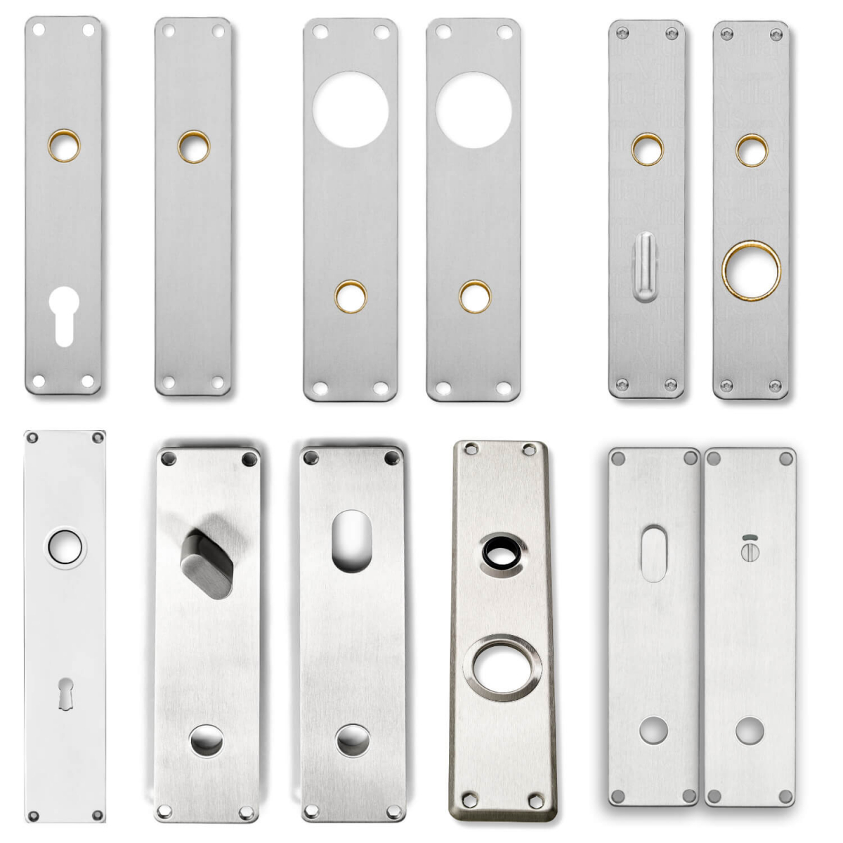 Brushed steel Back plates - VillaHus