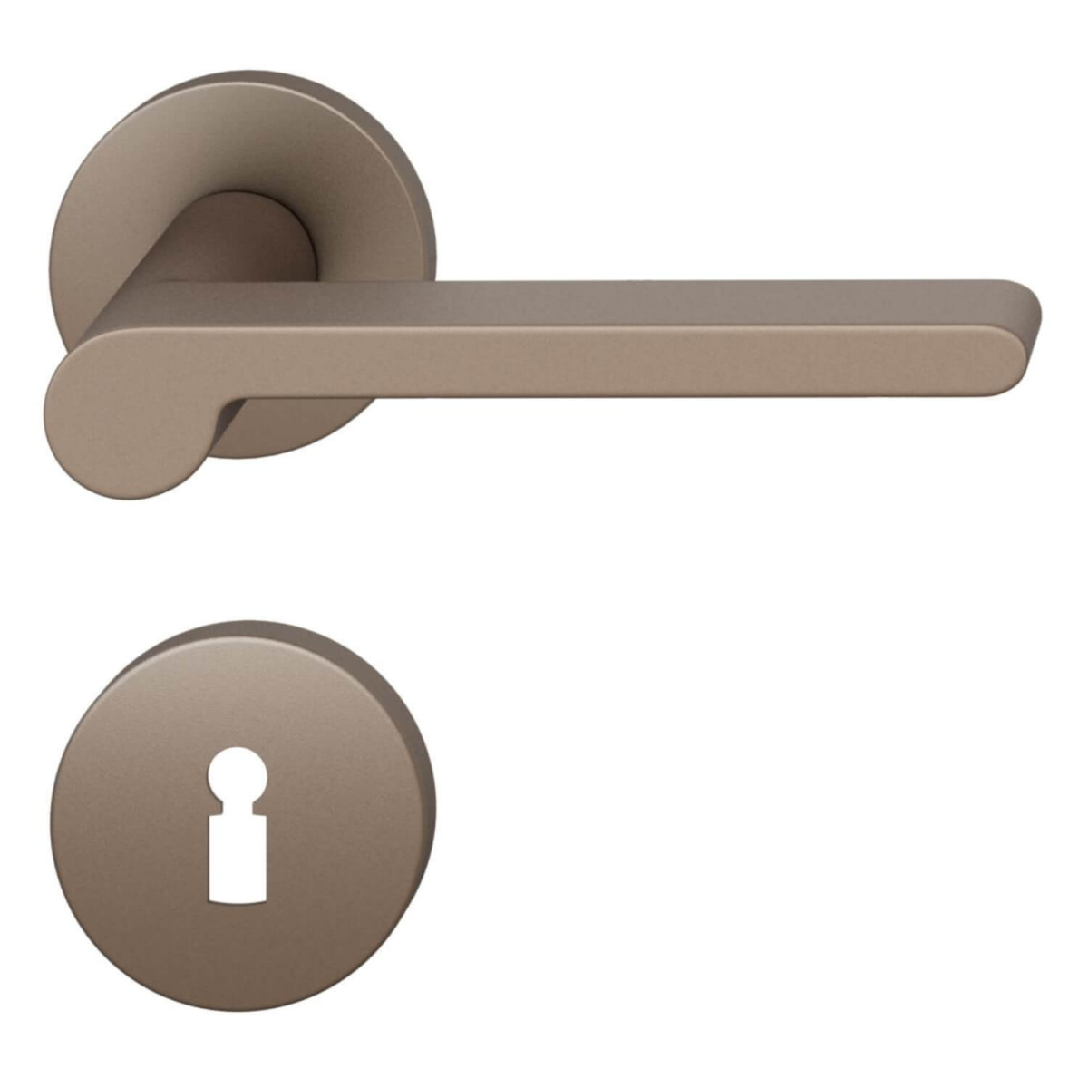 FSB Door handle with escutcheon - Medium bronze brushed aluminium - FSB ...