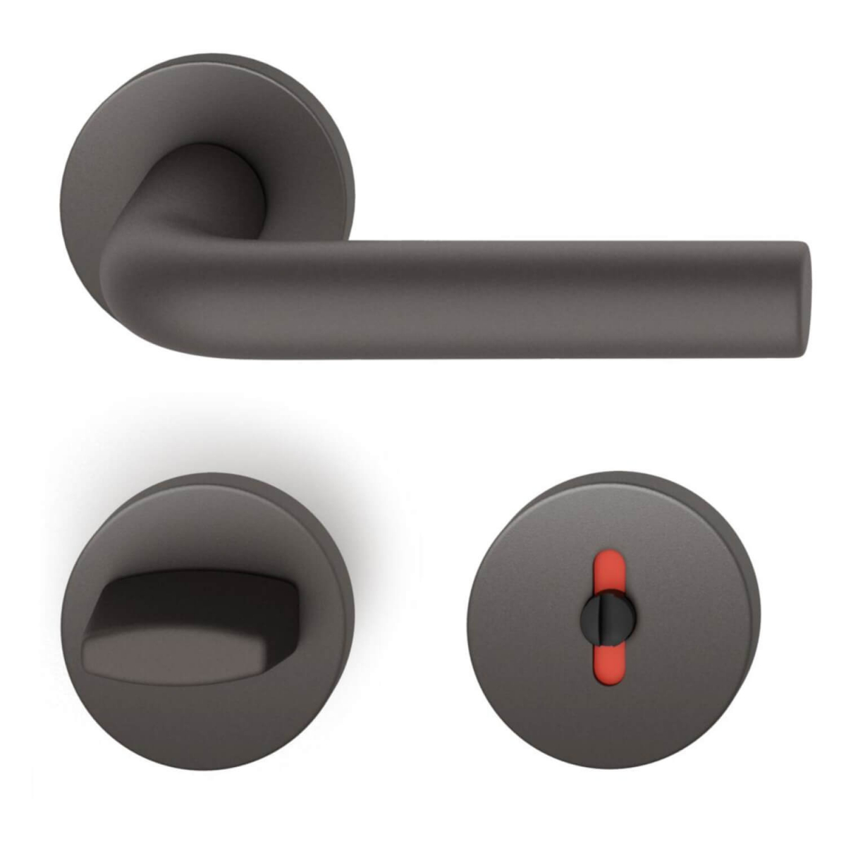 FSB Door handle with privacy lock - Dark bronze - DIN cc38 - FSB ...
