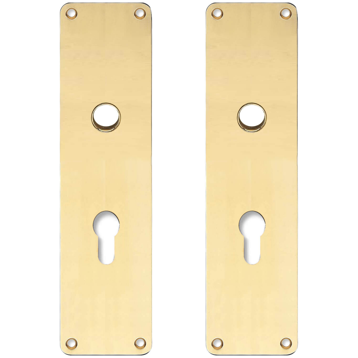Back plates with Europrofile hole - cc72mm - Brass without lacquer ...
